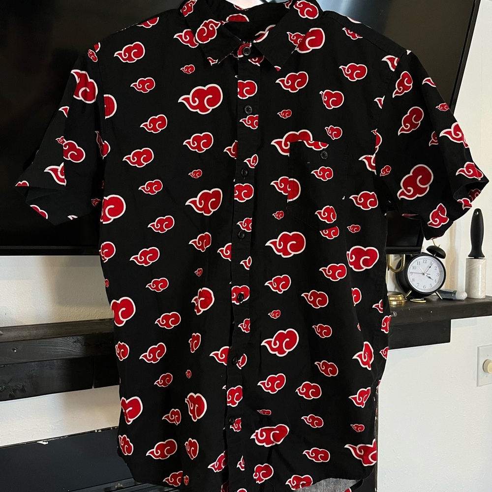 Y2k Box Lunch X Naruto Uchiha Button Up Shirt Men's L… - Gem